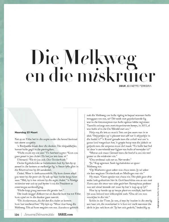 Die Melkweg en die miskruier - PressReader