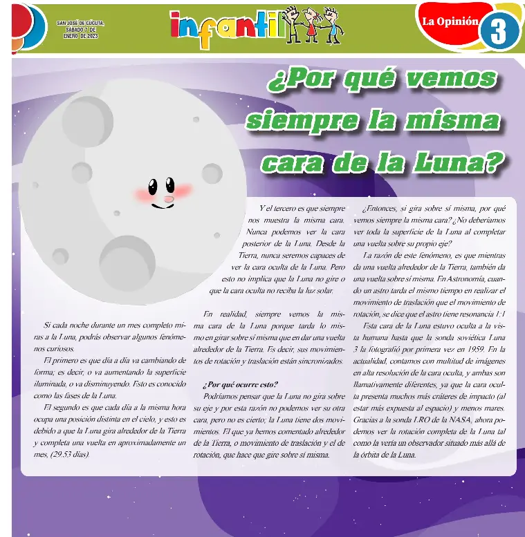 ¿Por qué vemos siempre la misma cara de la Luna? - PressReader