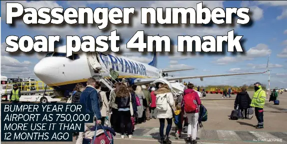 Passenger numbers soar past 4m mark - PressReader