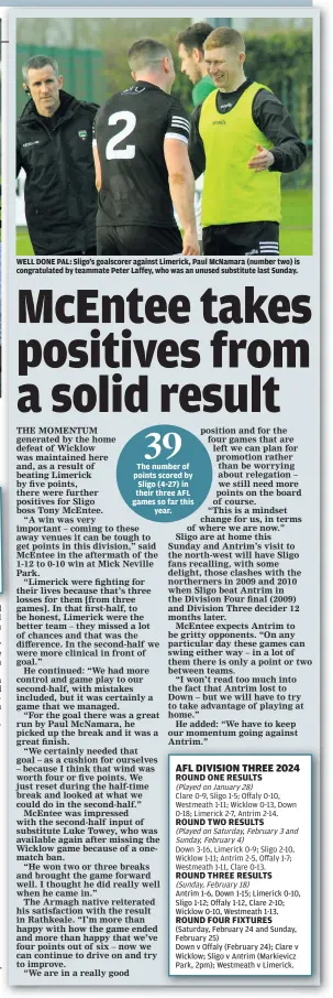 McEntee takes positives from a solid result - PressReader