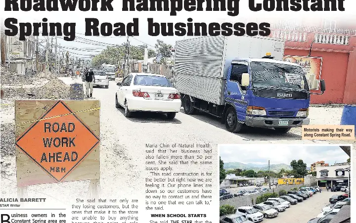 Roadwork hampering Constant Spring Road businesses - PressReader