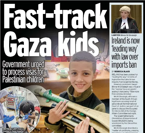 Fast-track Gaza kids Government urged to process visas for Palestinia­n children - PressReader