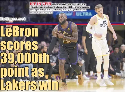 LeBron scores 39,000th point as Lakers win - PressReader