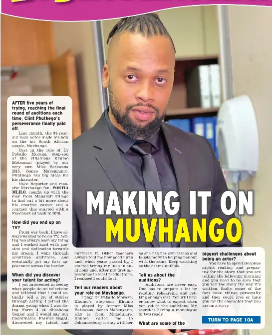 MAKING IT ON MUVHANGO - PressReader