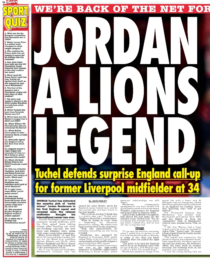 JORDAN A LIONS LEGEND - PressReader