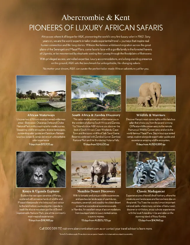 PIONEERS OF LUXURY AFRICAN SAFARIS - PressReader