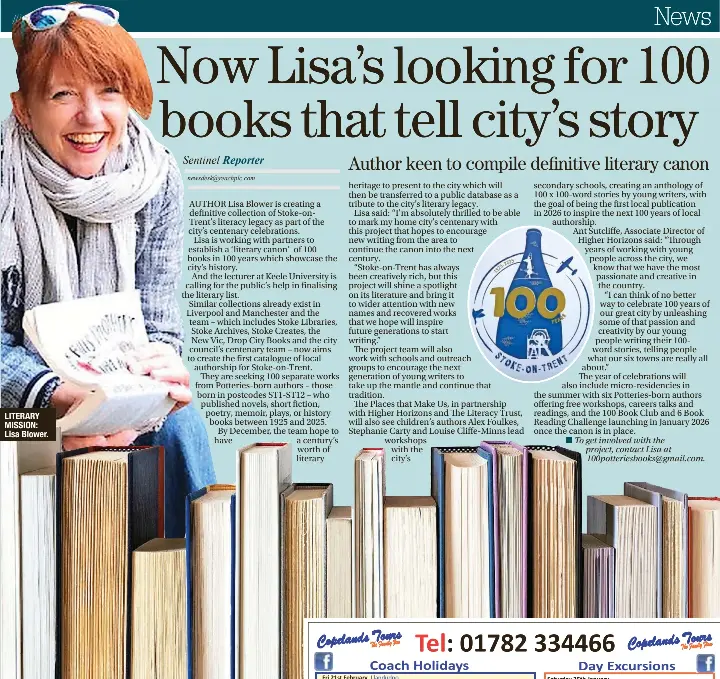 Now Lisa’s looking for 100 books that tell city’s story - PressReader