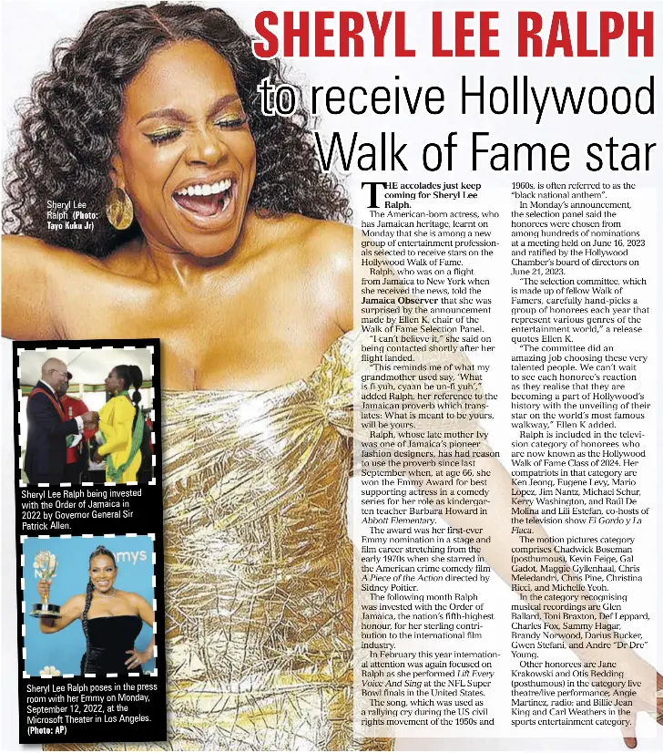 SHERYL LEE RALPH to receive Hollywood Walk of Fame star - PressReader