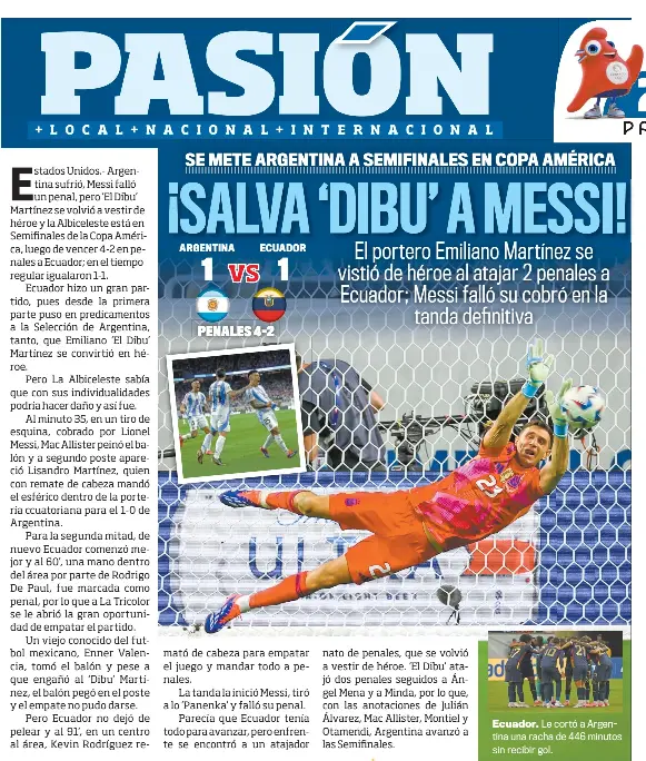 ¡SALVA ‘DIBU’ A MESSI! - PressReader