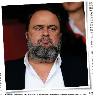 It’s a crying shame that Marinakis is taking the shine off flying Forest with his spitting ...