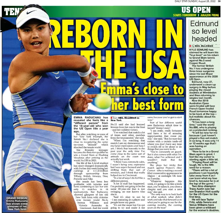 REBORN IN THE USA Emma’s close to her best form - PressReader