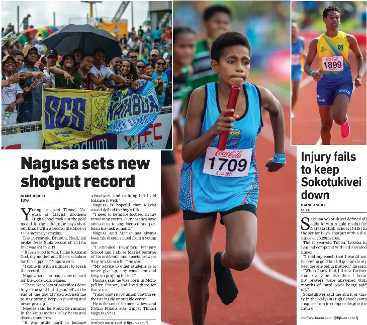 Nagusa sets new shotput record - PressReader