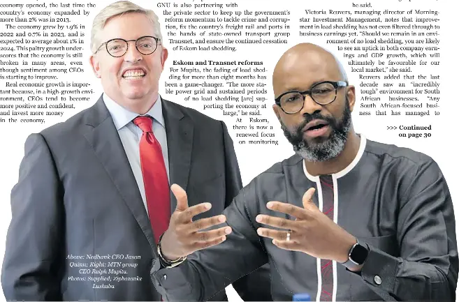 Heavy-hitter CEOS believe there are reasons to be optimistic about South Africa - PressReader