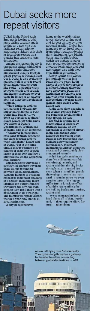Dubai seeks more repeat visitors - PressReader