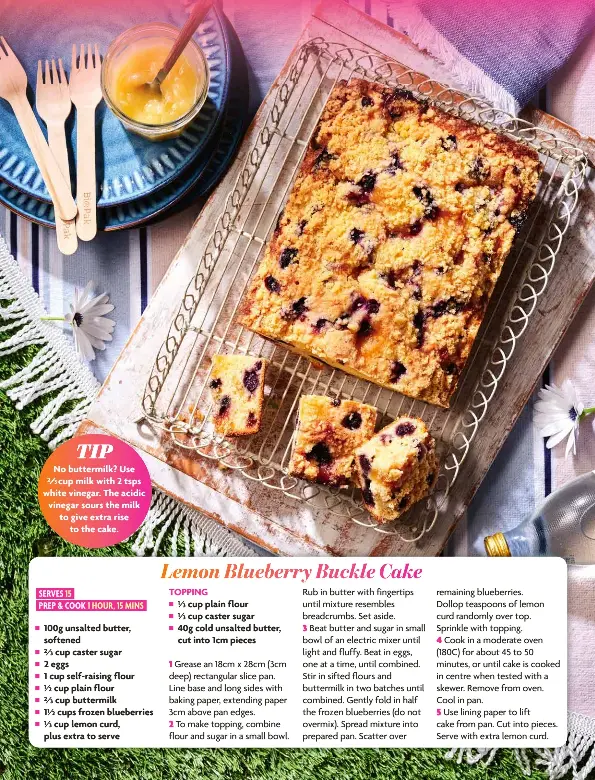 Lemon Blueberry Buckle Cake - PressReader