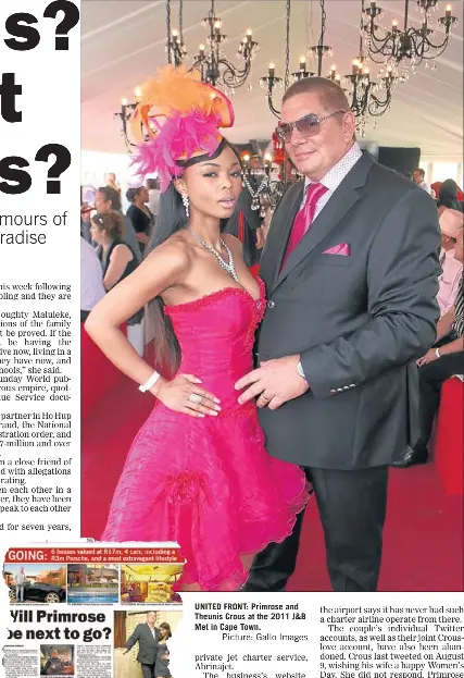 Primrose stands by her man and denies split with broke Theunis Crous - PressReader