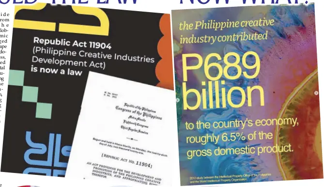 Moving forward with the Philippine Creative Industries Developmen­t Act my turn - PressReader