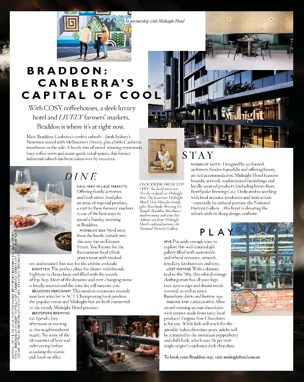 BRADDON: CANBERRA’S CAPITAL OF COOL - PressReader