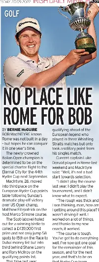NO PLACE LIKE ROME FOR BOB - PressReader