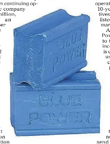 US retail sales for Blue Power soap drying up - PressReader