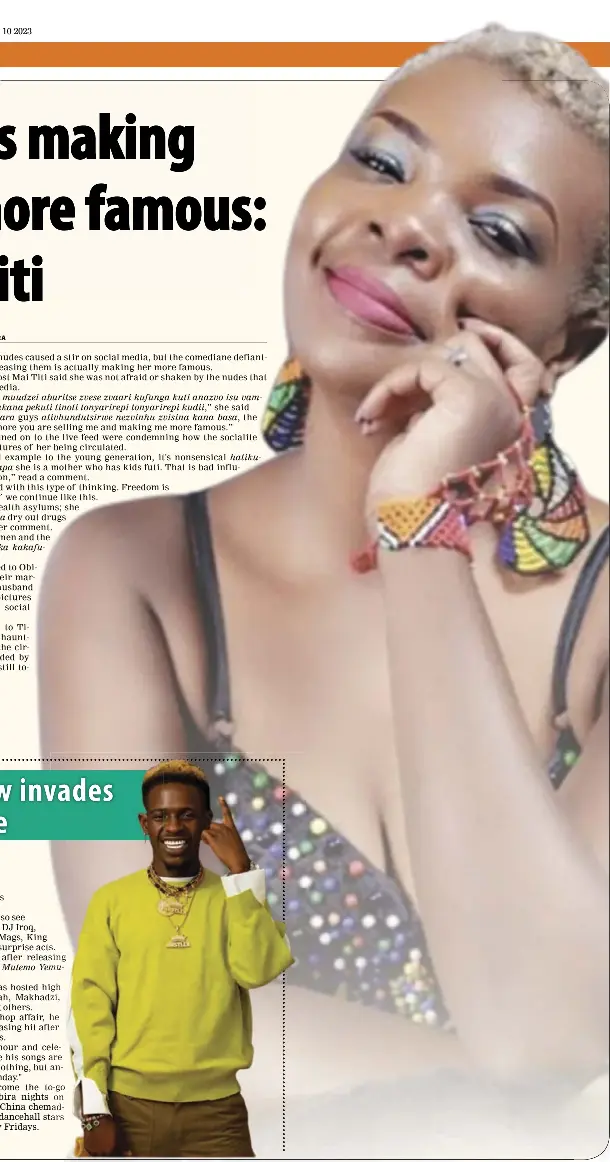 Nudes making me more famous: Mai Titi - PressReader