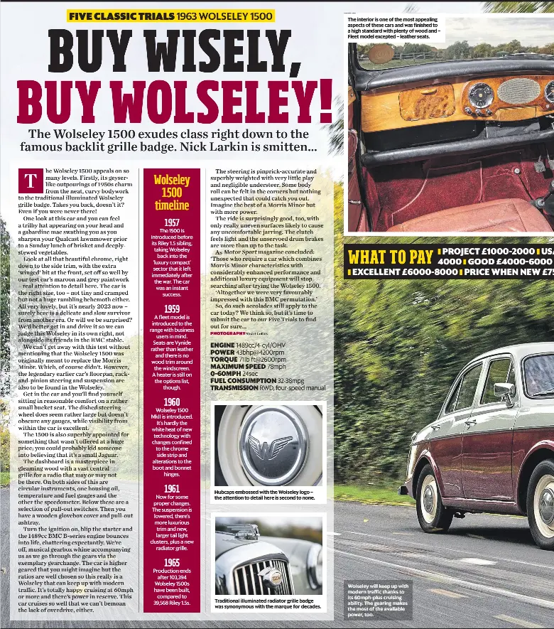 Five Classic Trials Wolseley 1500 - PressReader