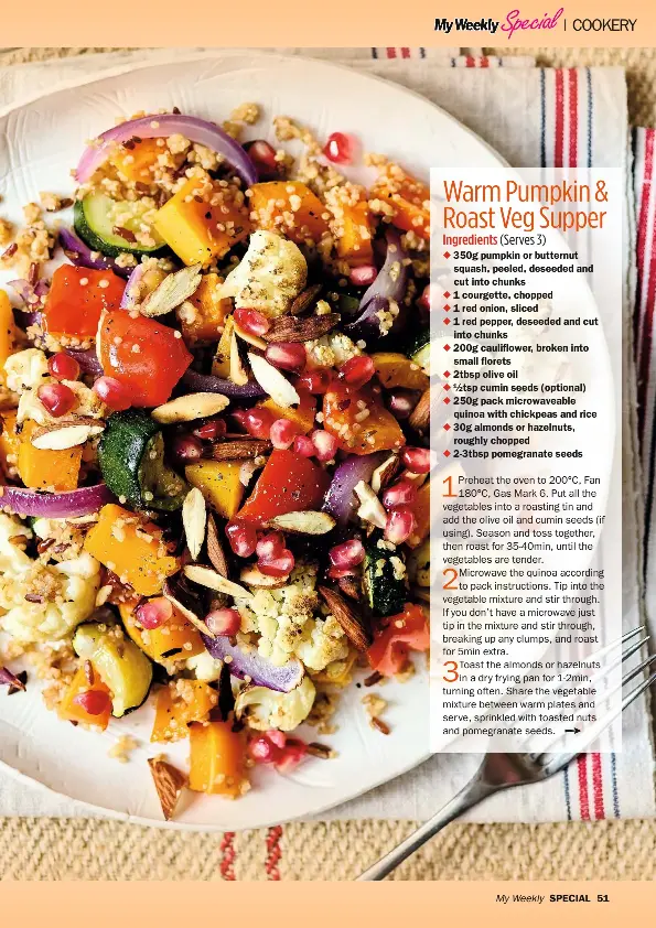 Warm Pumpkin & Roast Veg Supper - PressReader