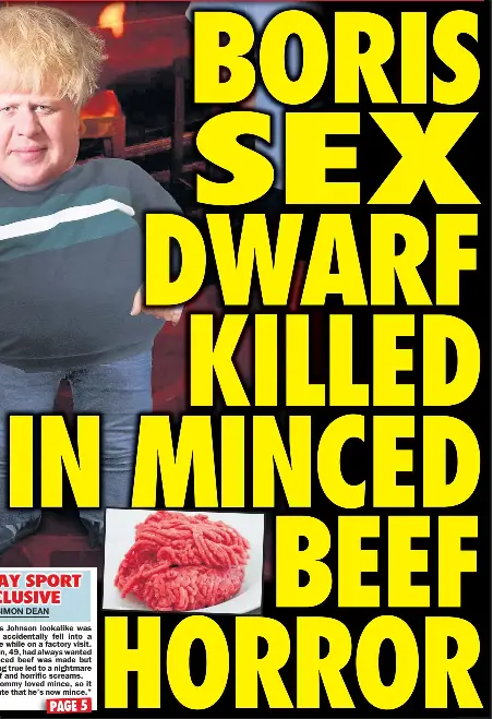 BORIS SEX DWARF KILLED IN MINCED BEEF HORROR - PressReader