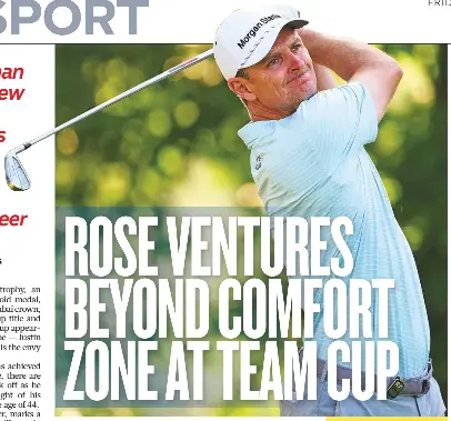 ROSE VENTURES BEYOND COMFORT ZONE AT TEAM CUP - PressReader