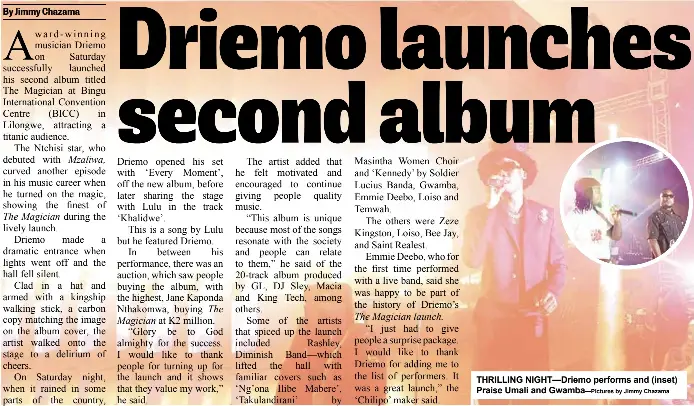 Driemo launches second album - PressReader