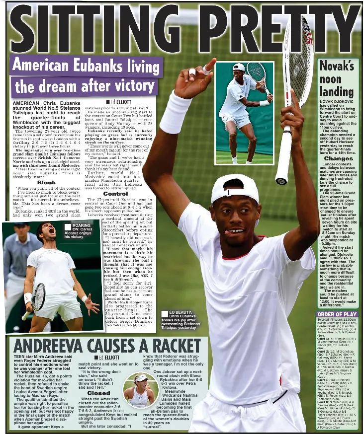 SITTING PRETTY American Eubanks living the dream after victory - PressReader