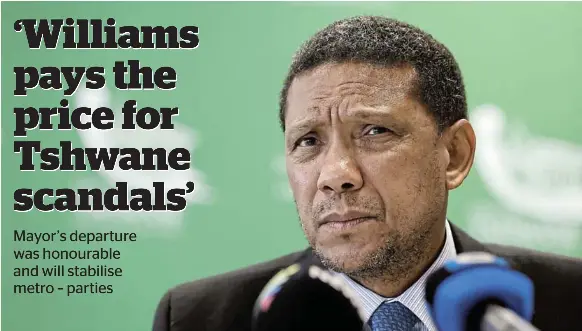 ‘Williams pays the price for Tshwane scandals’ - PressReader