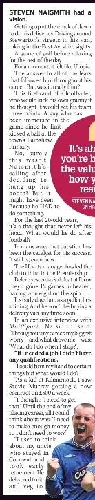 STEVEN NAISMITH had a vision. EXCLUSIVE Self doubt drove me as a player and it’s still there as ...