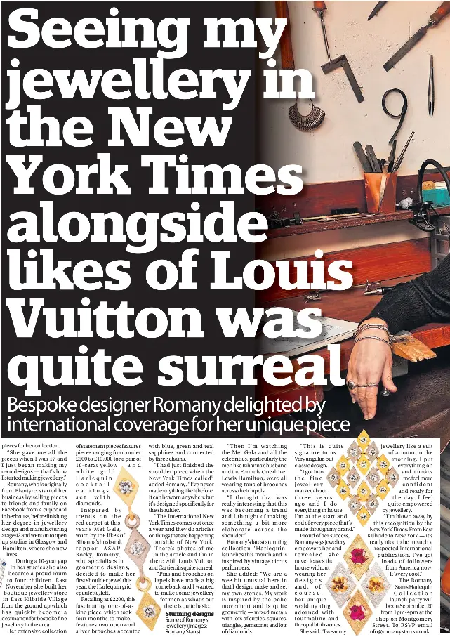 Seeing my jewellery in the New York Times alongside likes of Louis Vuitton was quite surreal ...