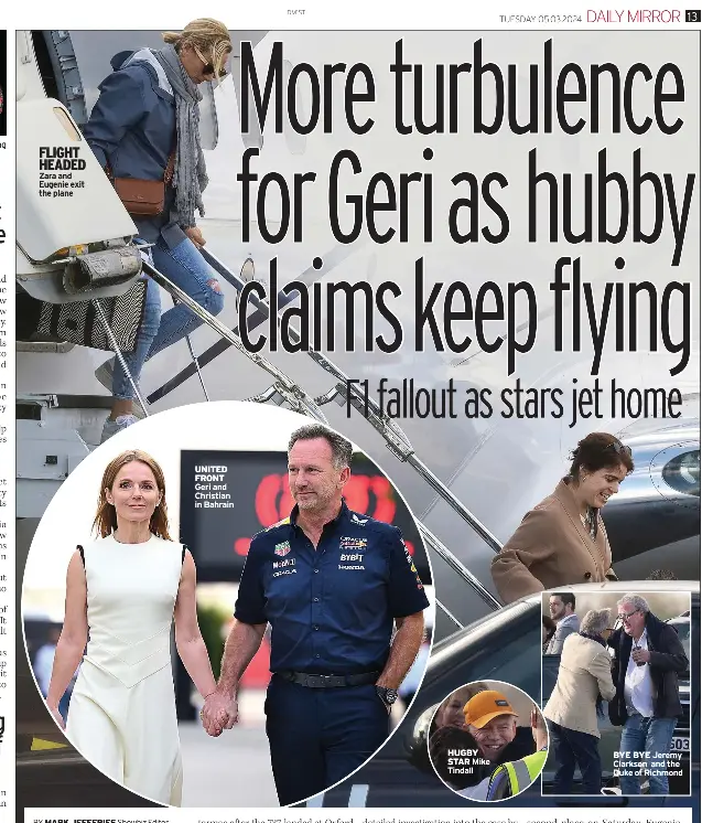 More turbulence­13 for Geri as hubby claims keep flying - PressReader