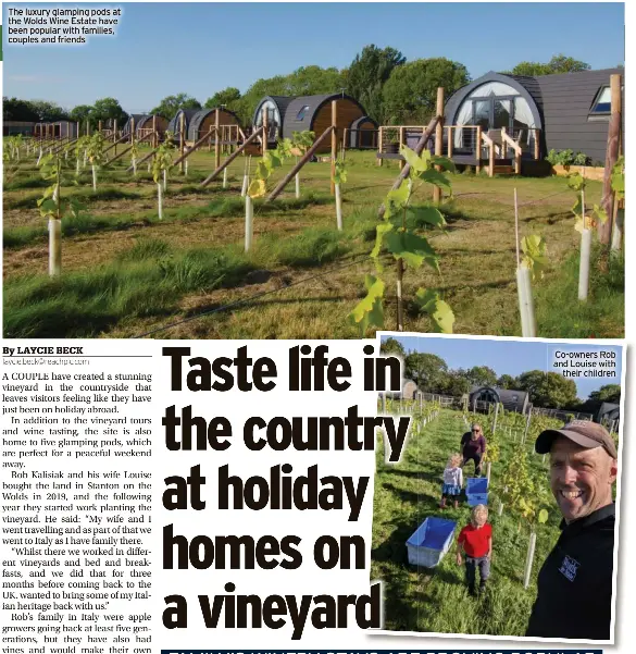 Taste life in the country at holiday homes on a vineyard - PressReader