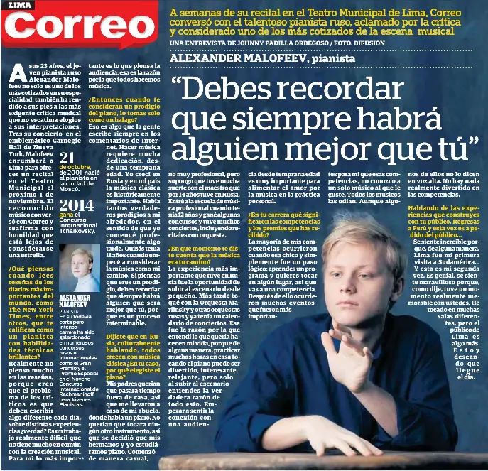 “Debes recordar que siempre habrá alguien mejor que tú” - PressReader