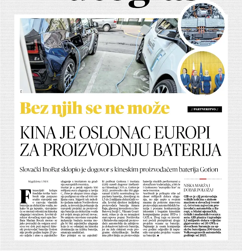 Bez njih se ne može Kina je oslonac Europi za proizvodnj­u baterija - PressReader