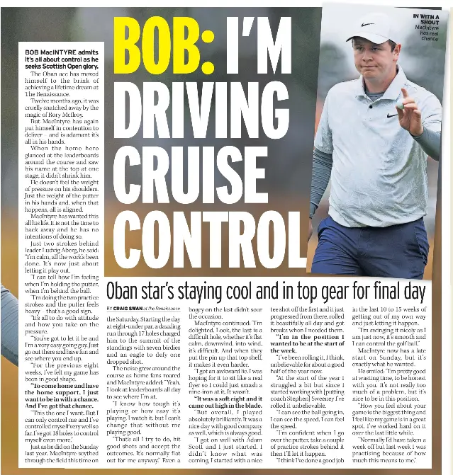BOB: I’M DRIVING CRUISE CONTROL - PressReader