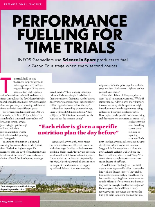 PERFORMANC­E FUELLING FOR TIME TRIALS - PressReader