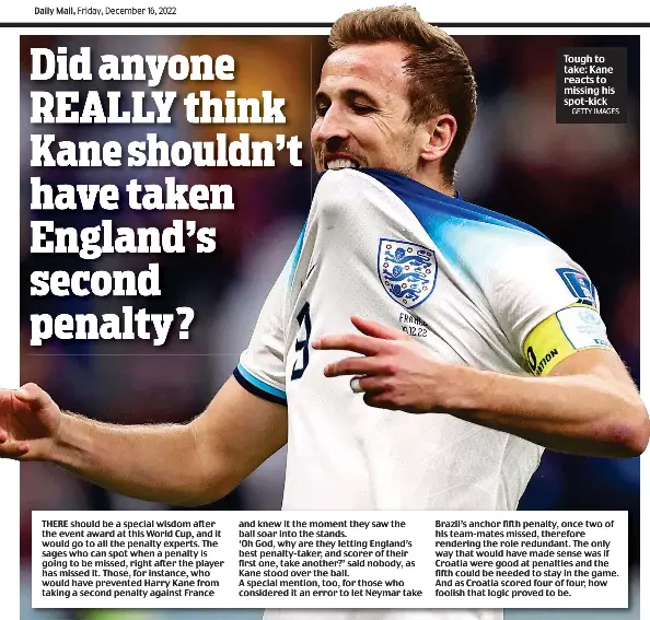 Did anyone REALLY think Kane shouldn’t have taken England’s second penalty? - PressReader