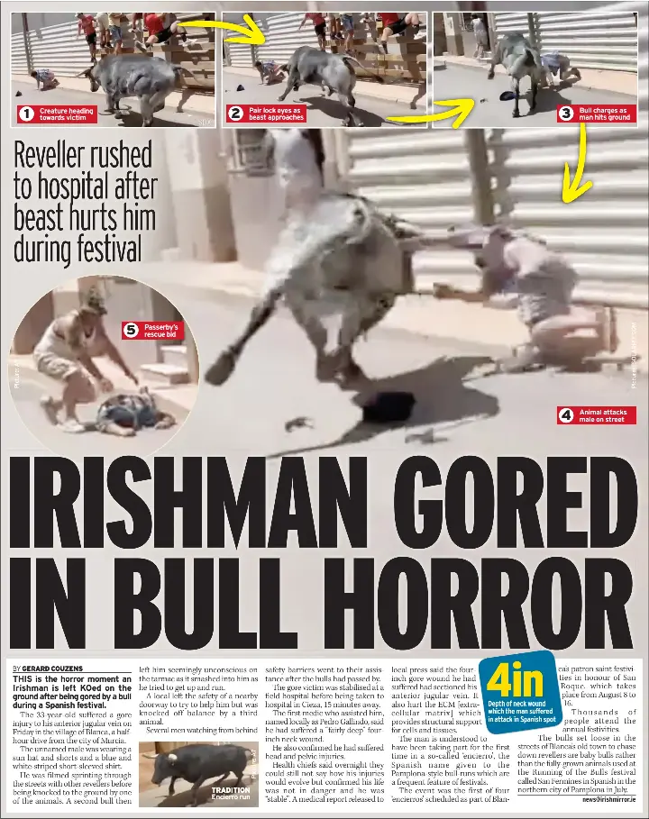 IRISHMAN GORED IN BULL HORROR - PressReader