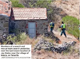 Search for Jay goes on in Tenerife - PressReader