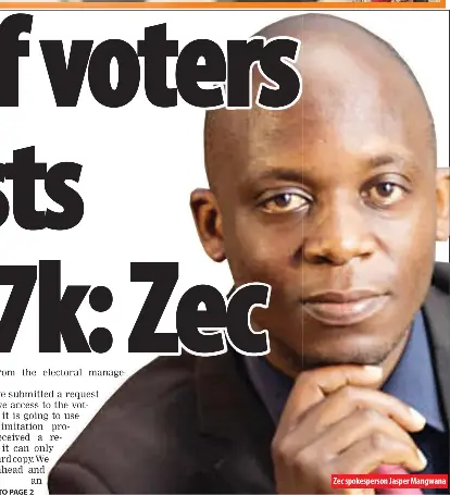 Copy of voters roll costs US $187k: Zec - PressReader