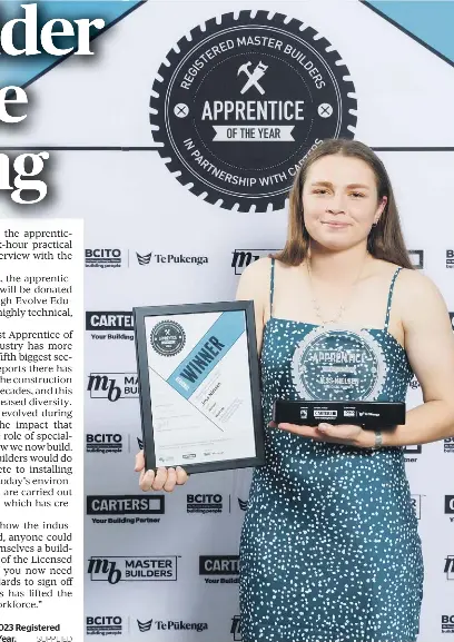 Trainee builder breaks the glass ceiling - PressReader