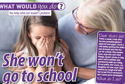 She won’t go to school - PressReader
