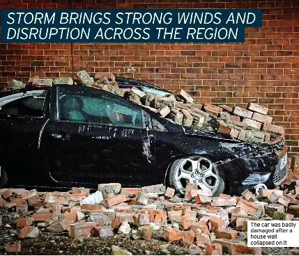 Car is crushed by bricks as Dudley strikes - PressReader