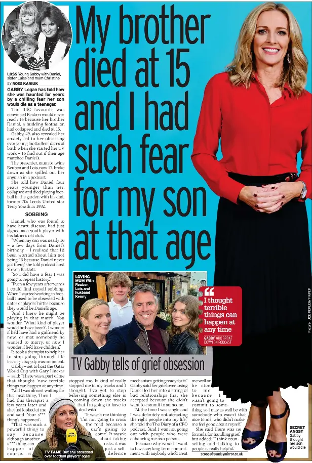 My brother died at 15 and I had such fear for my son at that age ...