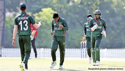 BANGLADESH U19 PREVAIL, SRI LANKA U19 KNOCKED OUT - PressReader