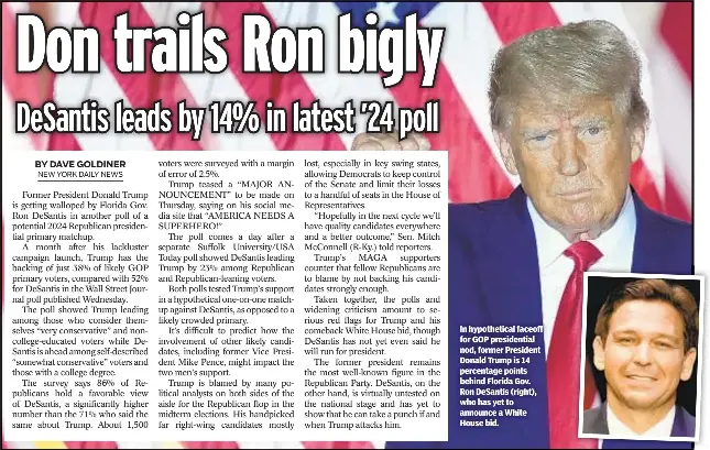 Don trails Ron bigly - PressReader
